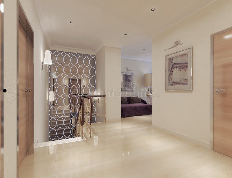 Corridoio in Stile Neoclassico Fotografia Stock - Immagine di vetro ...