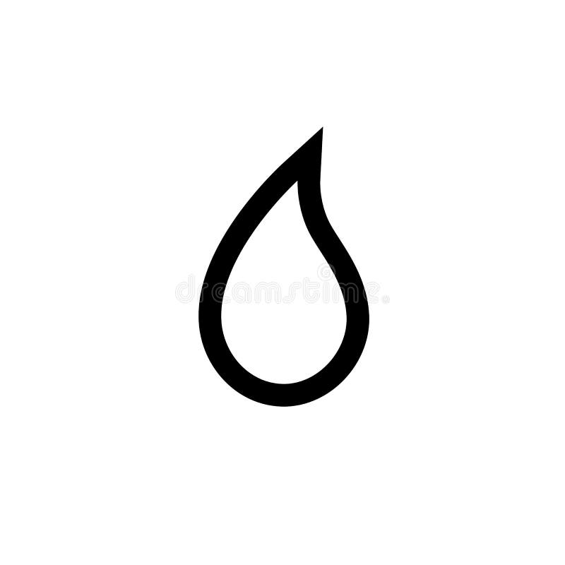 Stiliserad Svart Vattendroppe Vektor Illustrationer - Illustration av ...
