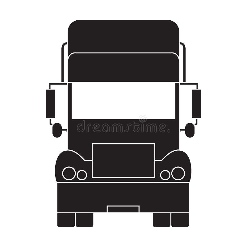 Stilisierte Ikone Der LKW-Front Vektor Abbildung - Illustration von ...