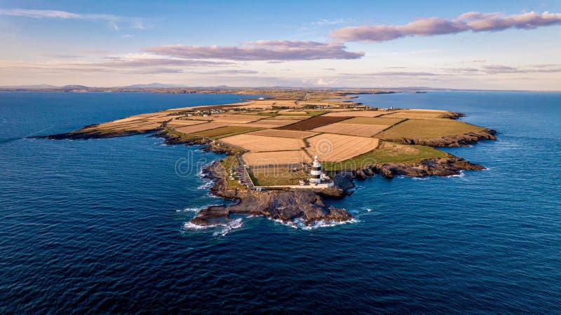 Still Aerial Image of Hookhead Lighthouse Stock Photo - Image of ocean ...