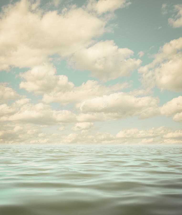 Still Calm Sea or Ocean Water Surface and Horizon Stock Photo - Image ...