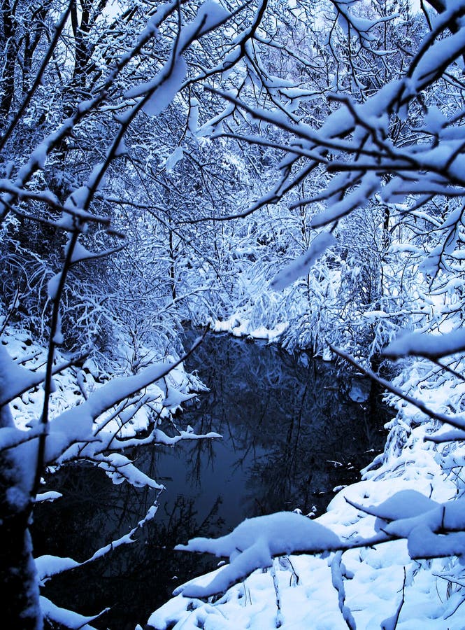Cold Blue River stock photo. Image of surrounding, water - 112794330