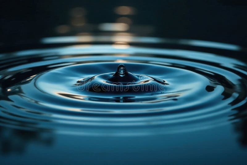 Still, Dark Water, Subtle Wavelets Disturb Mirror Like Surface, Black ...