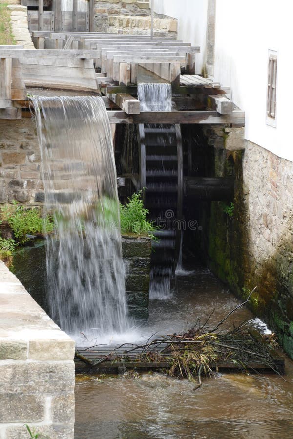 Still Functional Genuine Ancient Water Mill Stock Photo - Image of drop ...
