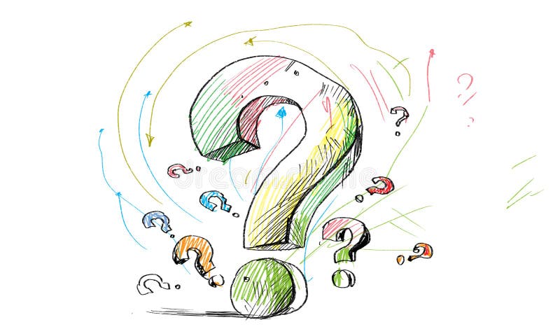 Still have many questions? stock illustration. Illustration of drawn ...