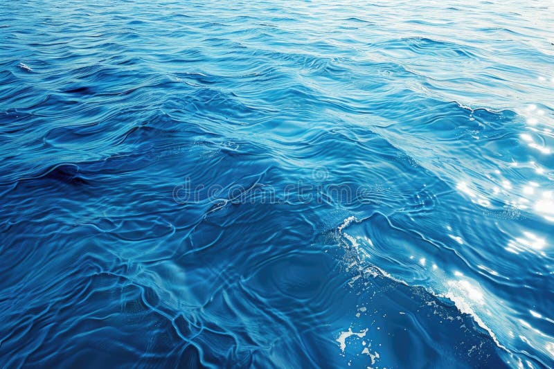 A Still Lake with Gentle Ripples and Sunlight Reflecting Off the Water ...