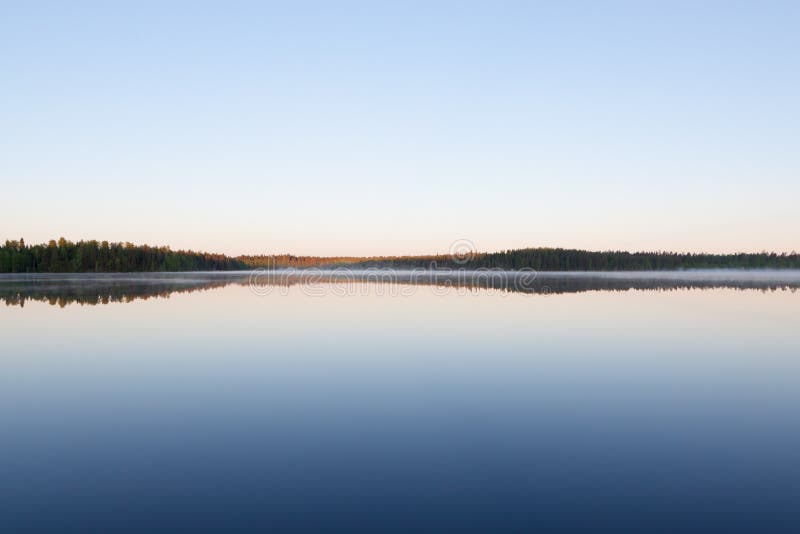 Still Lake Perfect Reflection of Sky Stock Photo - Image of lake ...