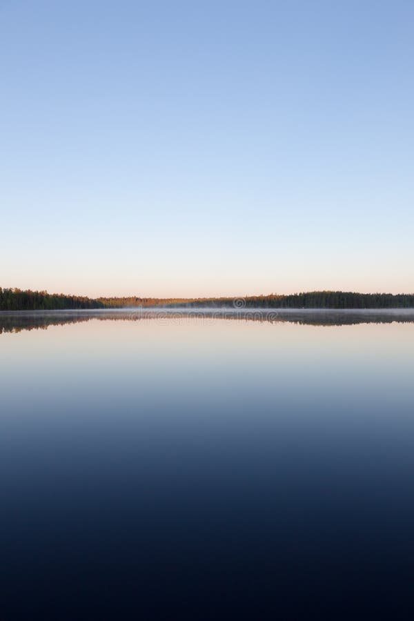 Still Lake Perfect Reflection of Sky and Clouds Stock Photo - Image of ...