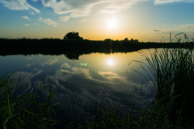 Still freshwater lake stock photo. Image of reflecting - 23940922