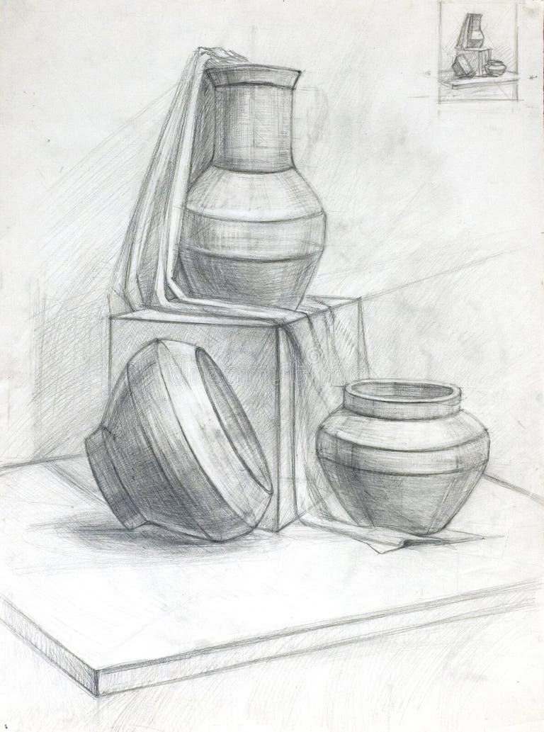 Still Life Drawing Pencil Stock Illustrations – 5,471 Still Life ...