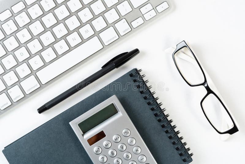 Still Life of Accountant Office Workspace Stock Photo - Image of ...