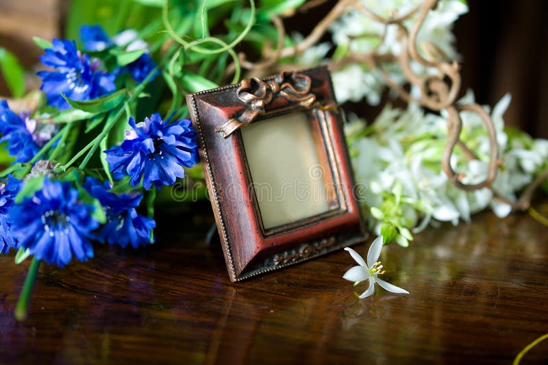 Still Life with Antique Ornate Frame. Stock Photo - Image of framed ...