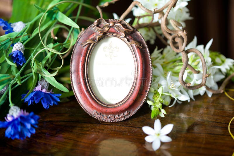 Still Life with Antique Ornate Frame. Stock Image - Image of frame ...
