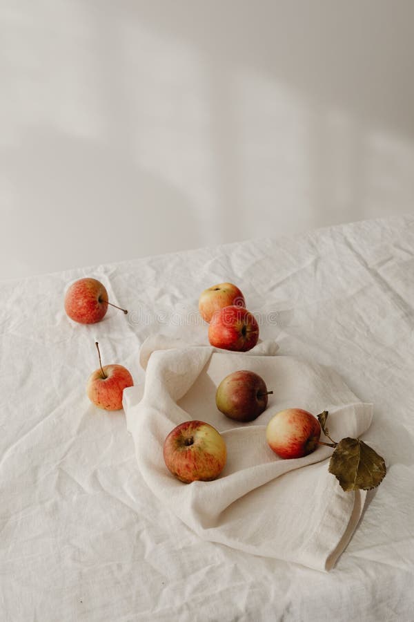 Still Life of an Apple on a Marble Stand Stock Image - Image of still ...