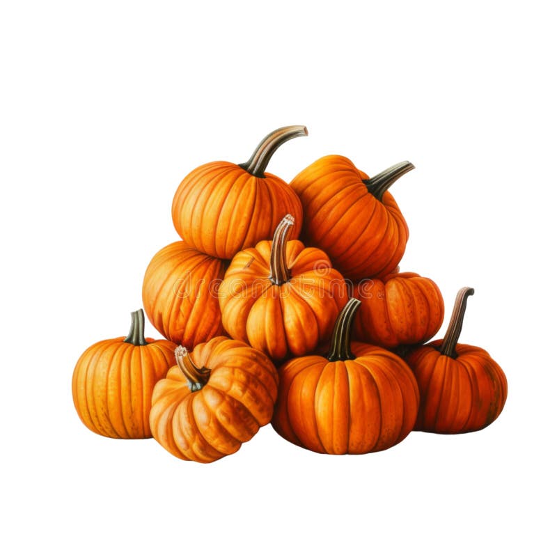 A Still Life Arrangement of Nine Pumpkins Stock Image - Illustration of ...
