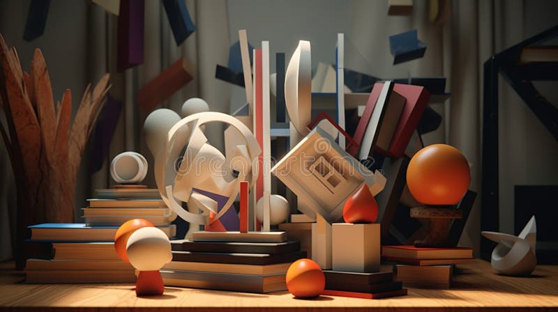 A Still Life Arrangement of Objects Transformed into a Cubist ...
