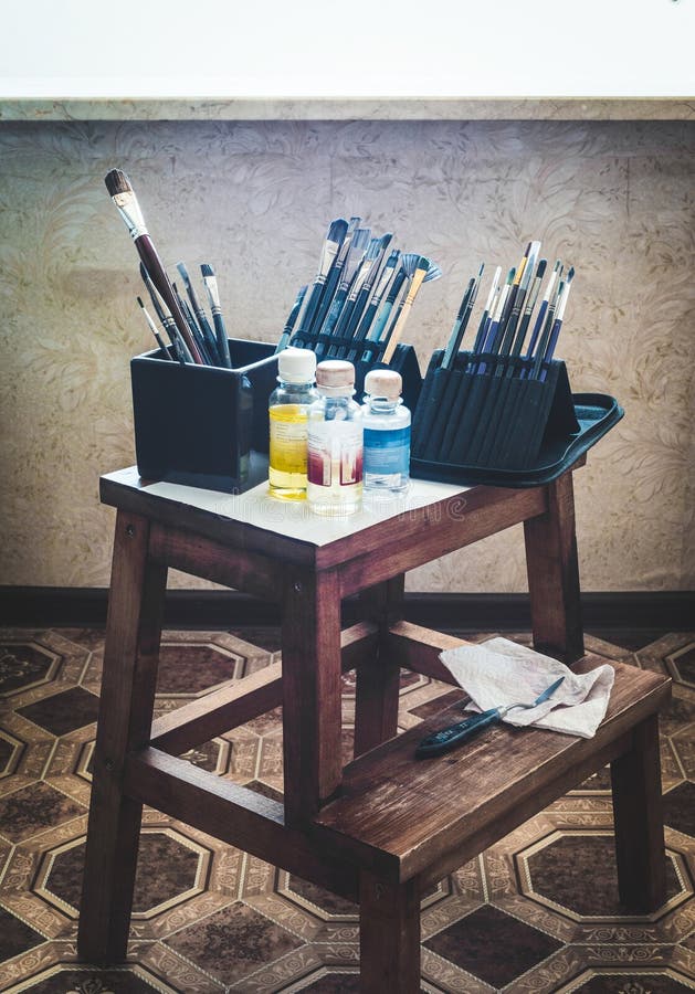 Still-life with the Art Paintbrushes Stock Image - Image of paintbrush ...