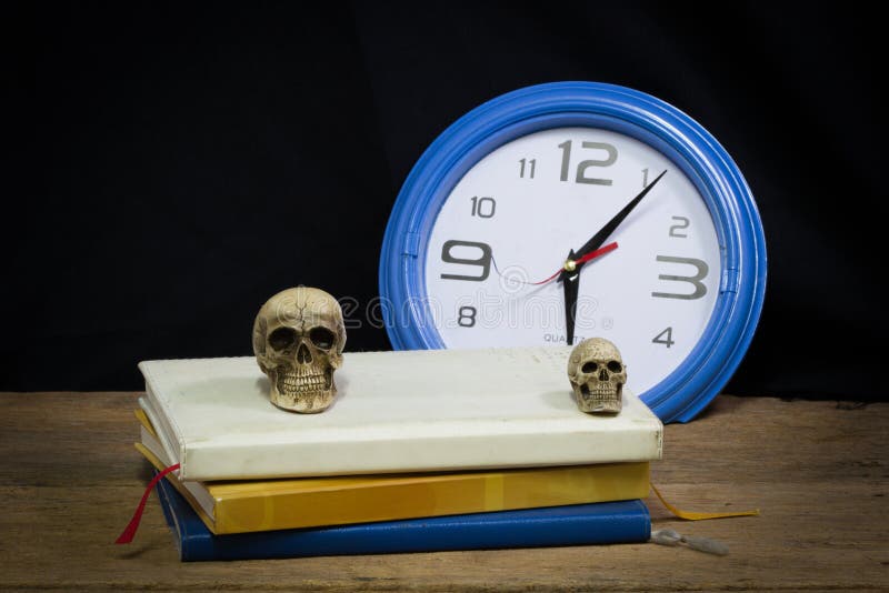 Still Life Art Photography Concept with Skull and Time Stock Photo ...