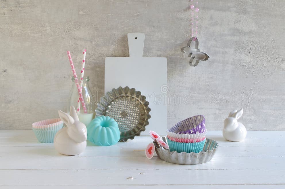 Still Life with Bakeware To Easter Stock Photo - Image of dish, cake ...