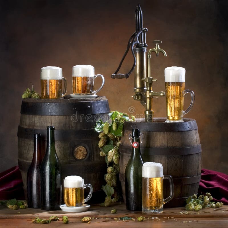 The still life with beer stock photo. Image of lager, amber - 7966298