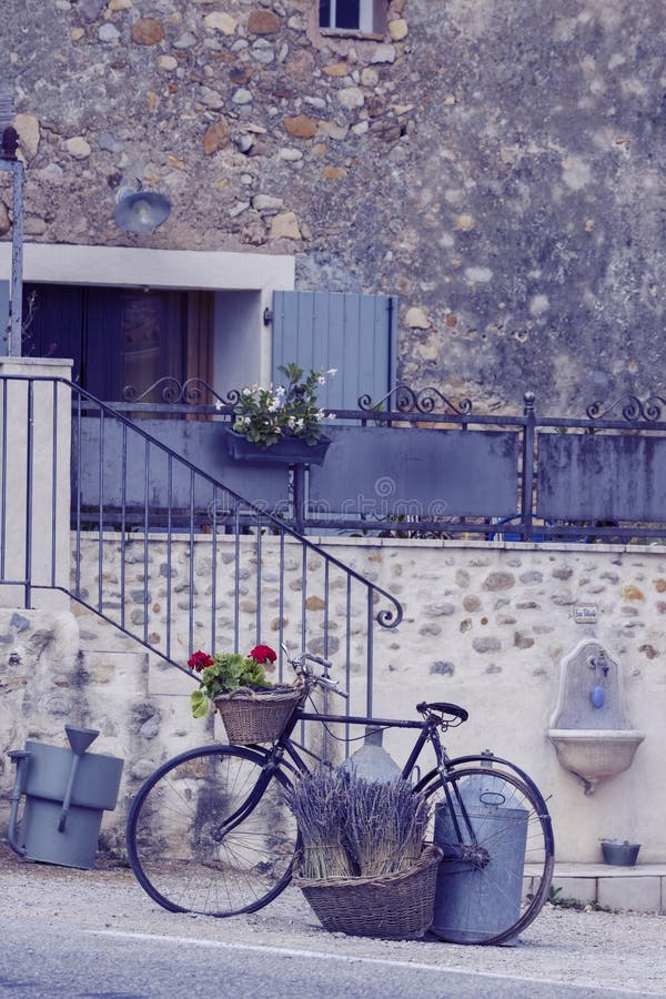 Still Life with Bicycle in Provence, France Stock Photo - Image of ...