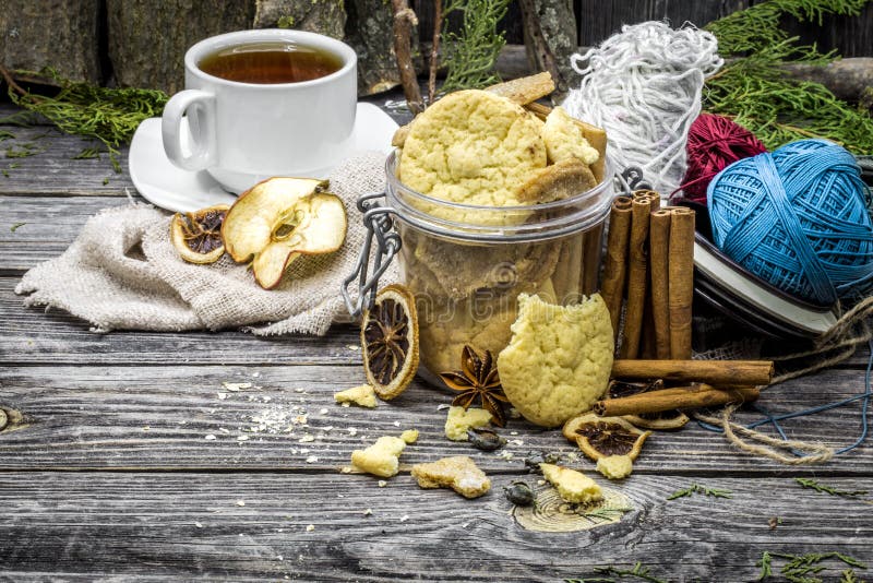 Still Life with Biscuits and Spices Stock Image - Image of cinnamon ...