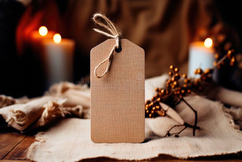 Still Life of a Blank Craft Paper Price Tag Stock Illustration ...