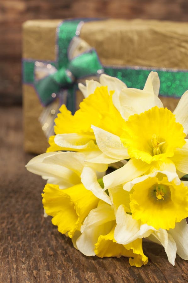 Still Life with a Bouquet of Daffodils Stock Photo - Image of yellow ...