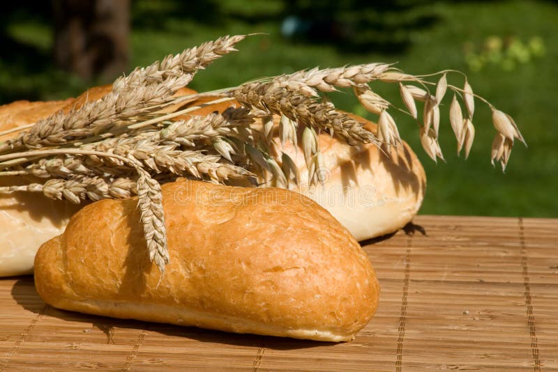 Still life with bread stock image. Image of wheat, cutting - 10829023