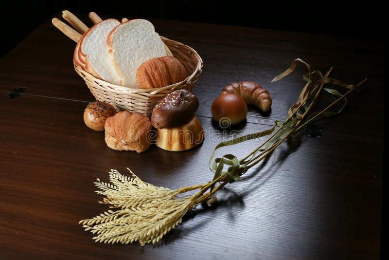 A Still Life with Breads and Wheats Stock Photo - Image of netherlands ...