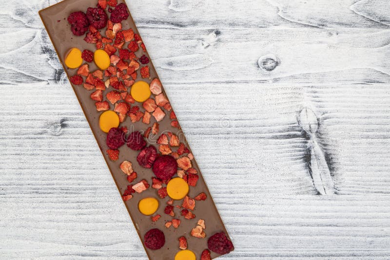 Still Life of Chocolate with Different Kind Dried Fruit Stock Image ...