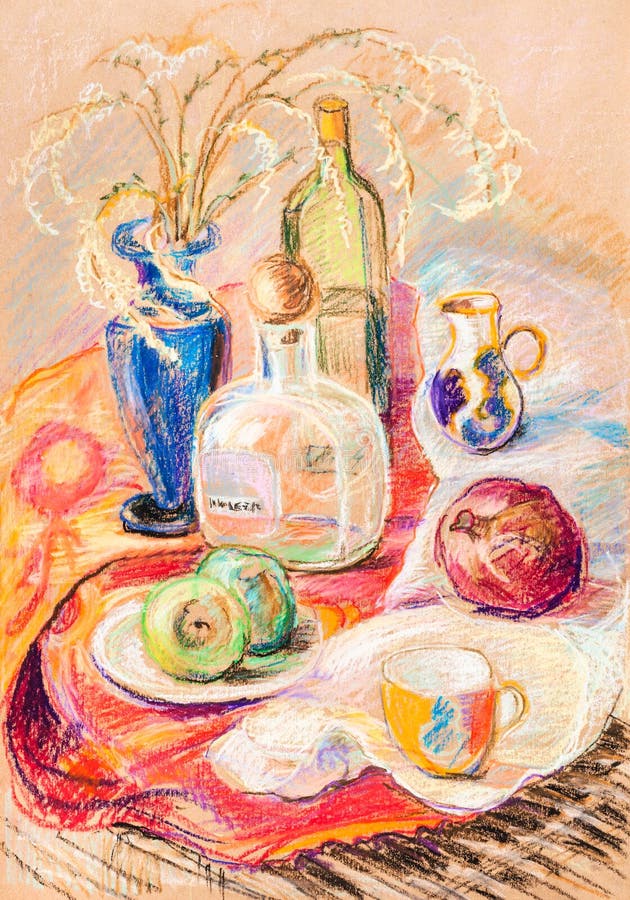 Still life on cloth stock illustration. Illustration of bunch - 86279453
