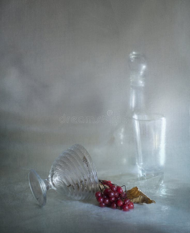Still Life Cold Mountain Ash Stock Photo - Image of bottle, life: 92092514