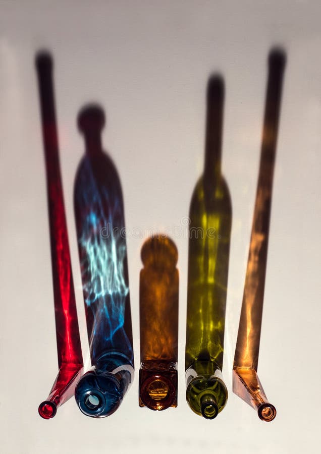Still Life with Colored Bottles Stock Photo - Image of composition ...