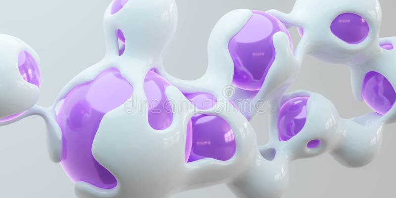 A Still Life Composition of White and Purple Objects on a Clean White ...
