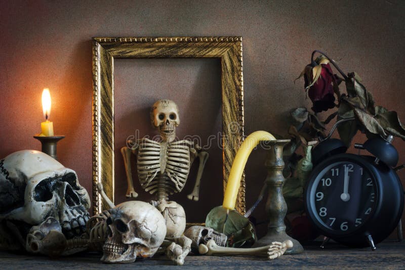 Still Life Concept,time and Death Stock Photo - Image of border, hint ...