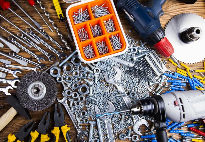 Still Life with Constructor Tools Stock Image - Image of engineer ...