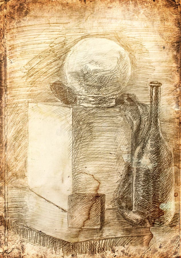 Still Life Pencil Drawing Stock Illustrations – 1,305 Still Life Pencil ...