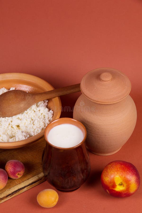 Still Life with with Dairy Products Stock Photo - Image of fresh ...