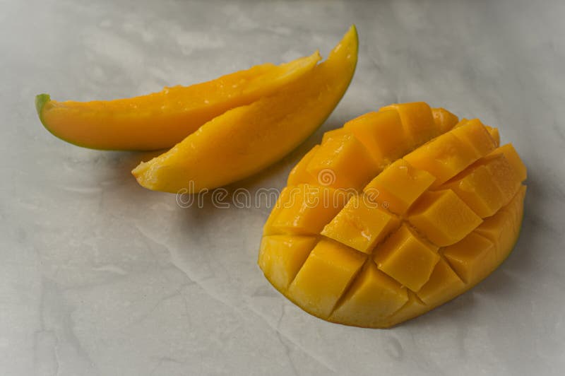 Still Life with Delicious Sliced Mango Stock Photo - Image of healthy ...