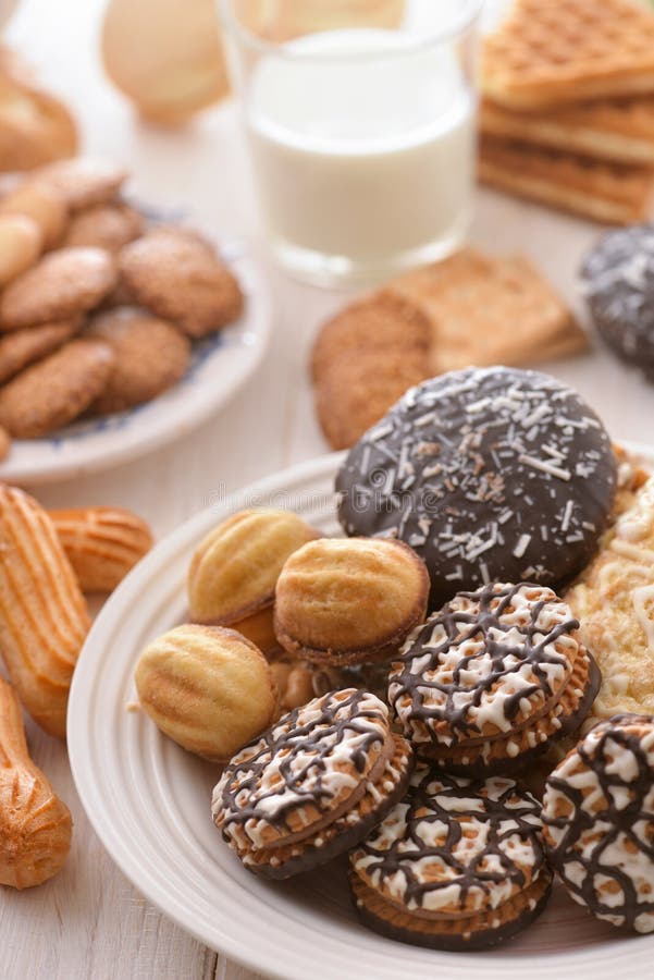 Still Life with Different Cookies Stock Image - Image of closeup, stack ...