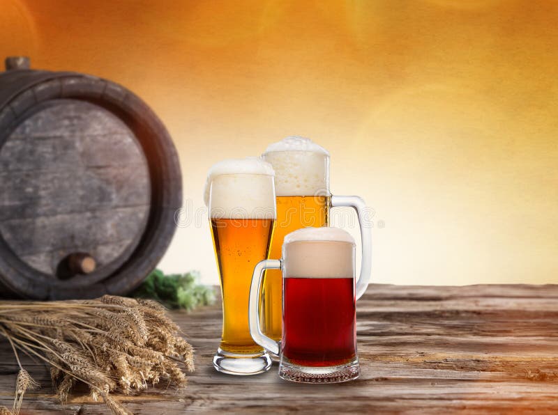 Still Life with a Draft Beer Stock Image - Image of white, copyspace ...