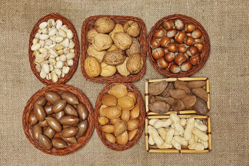 Still Life of Edible Seeds in Some Baskets Stock Image - Image of human ...