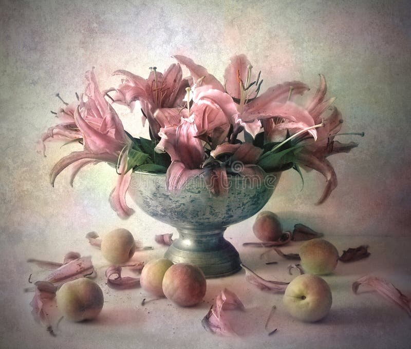 Still life with flowers stock image. Image of pink, grape - 70650447