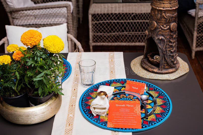 Still Life Food Dinner Menu in Kenyan Stock Image - Image of table ...