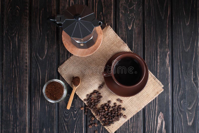 Still Life with Fresh Espresso Coffee Cup Stock Image - Image of mocha ...