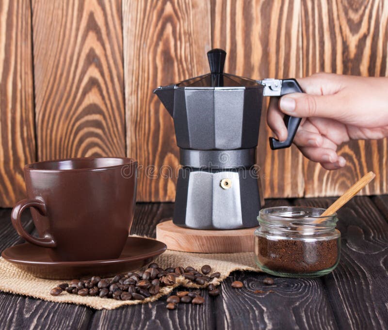 Still Life with Fresh Espresso Coffee Cup Stock Image - Image of cafe ...