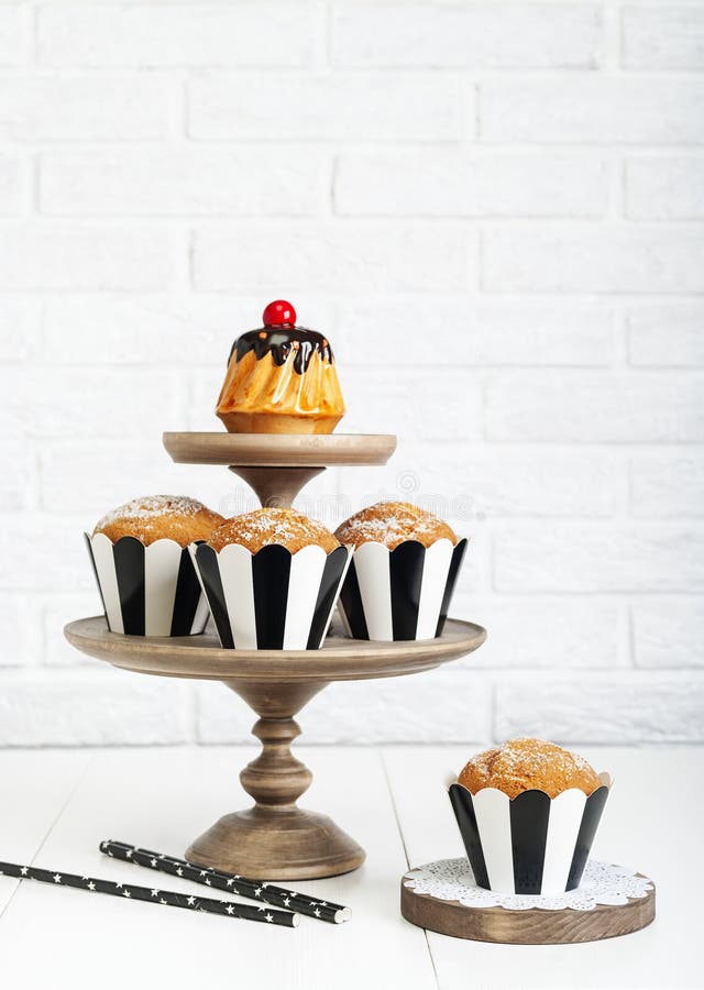 Still Life with Fresh Muffins on the Table Stock Image - Image of ...