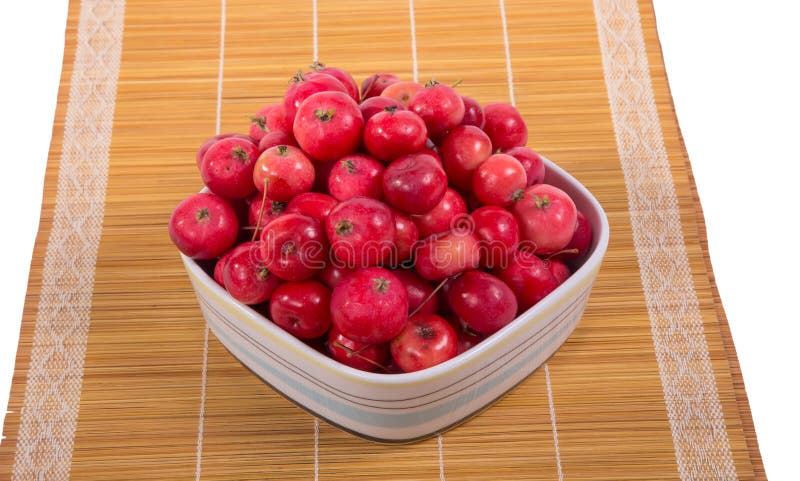 Still-life with Fresh Small Red Apples Stock Image - Image of white ...