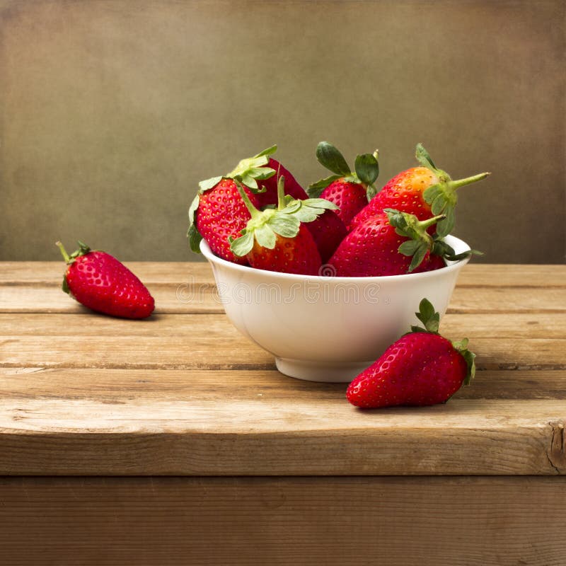 Still Life with Fresh Strawberries Stock Image - Image of healthy ...